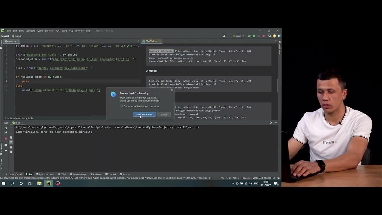 Python | Kortej (tuple) ga oid amaliy ishlarning javobi - YouTube