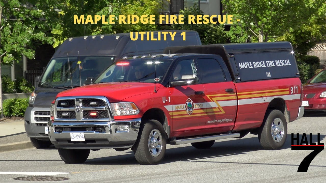 Maple Ridge Fire Rescue - Utility 1 Responding x3 - YouTube