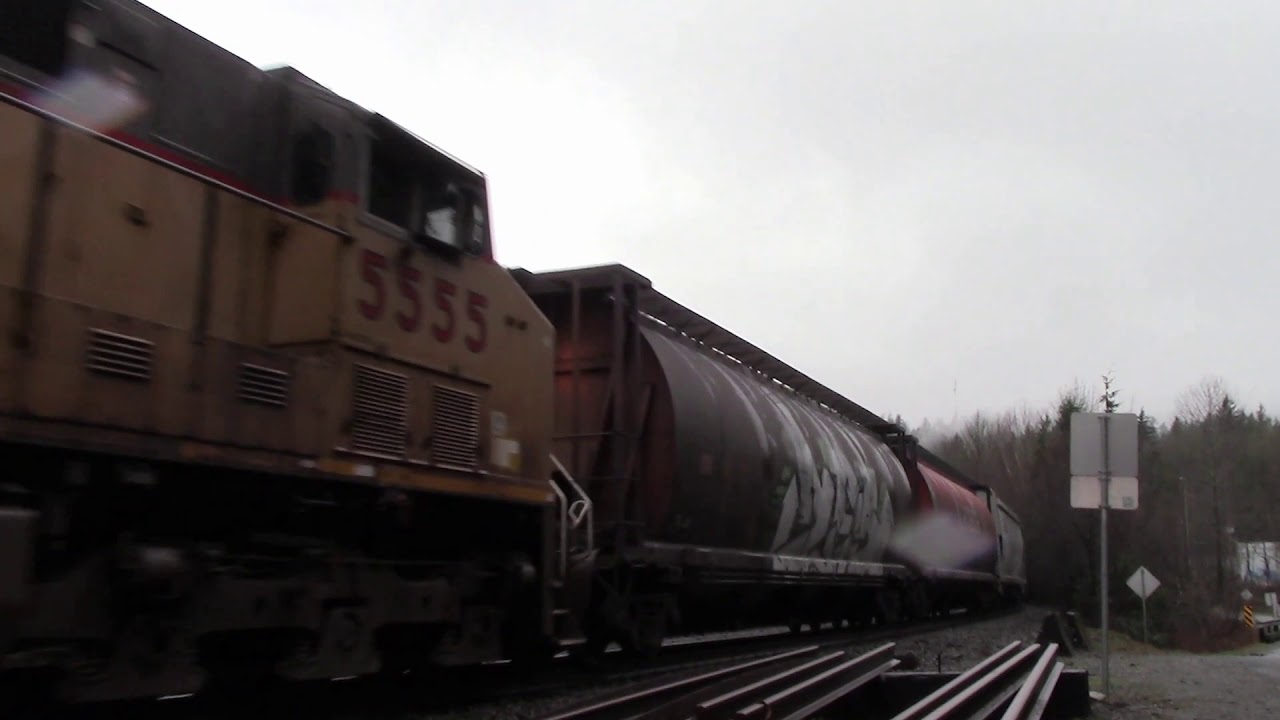 Trains BC 2020: CP Grain Train East W/ UP DPU @ Lake Errock Canada 02MAR20 AC4400CW 9815 Leading ...