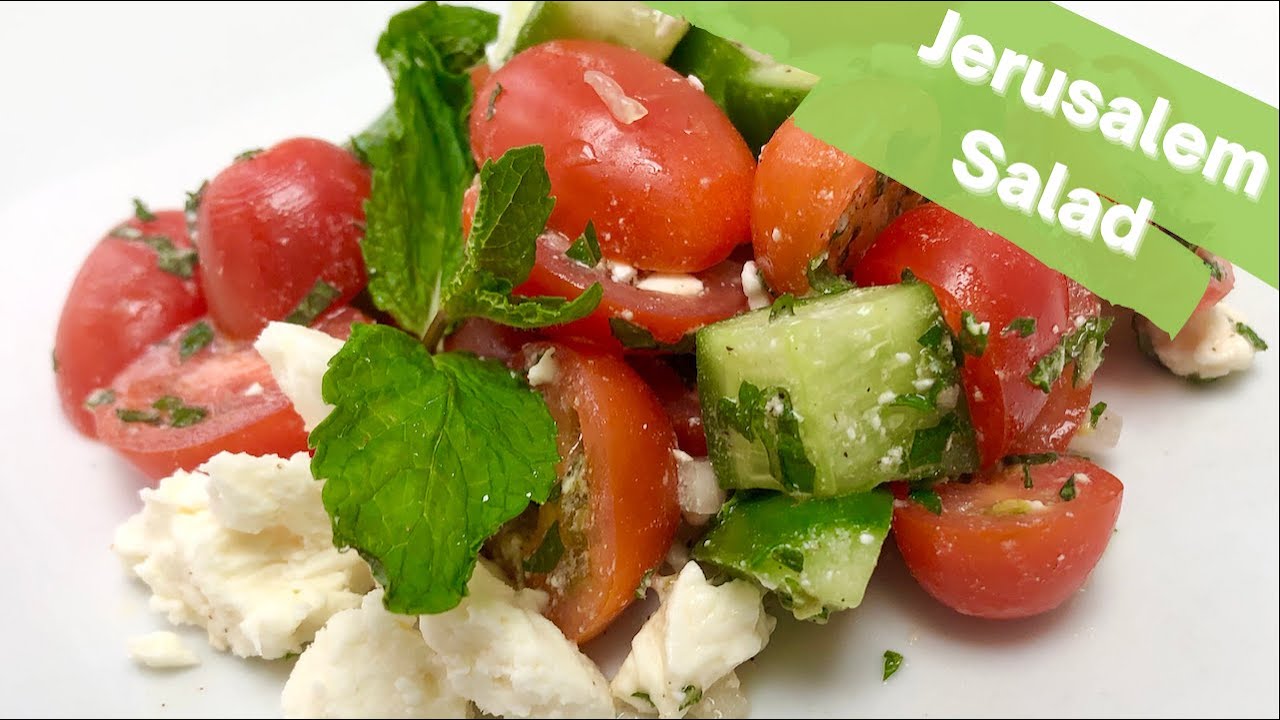 JERUSALEM SALAD | CUCUMBER AND TOMATO SALAD RECIPE - YouTube