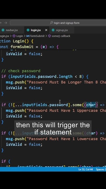 Password Uppercase Validation Using Javascript #react #javascript #formvalidation - YouTube