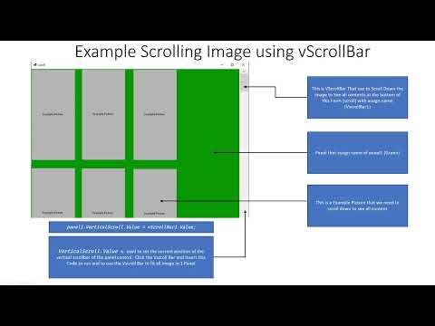 Vertical Scroll Bar - C# Windows Forms Controls - YouTube
