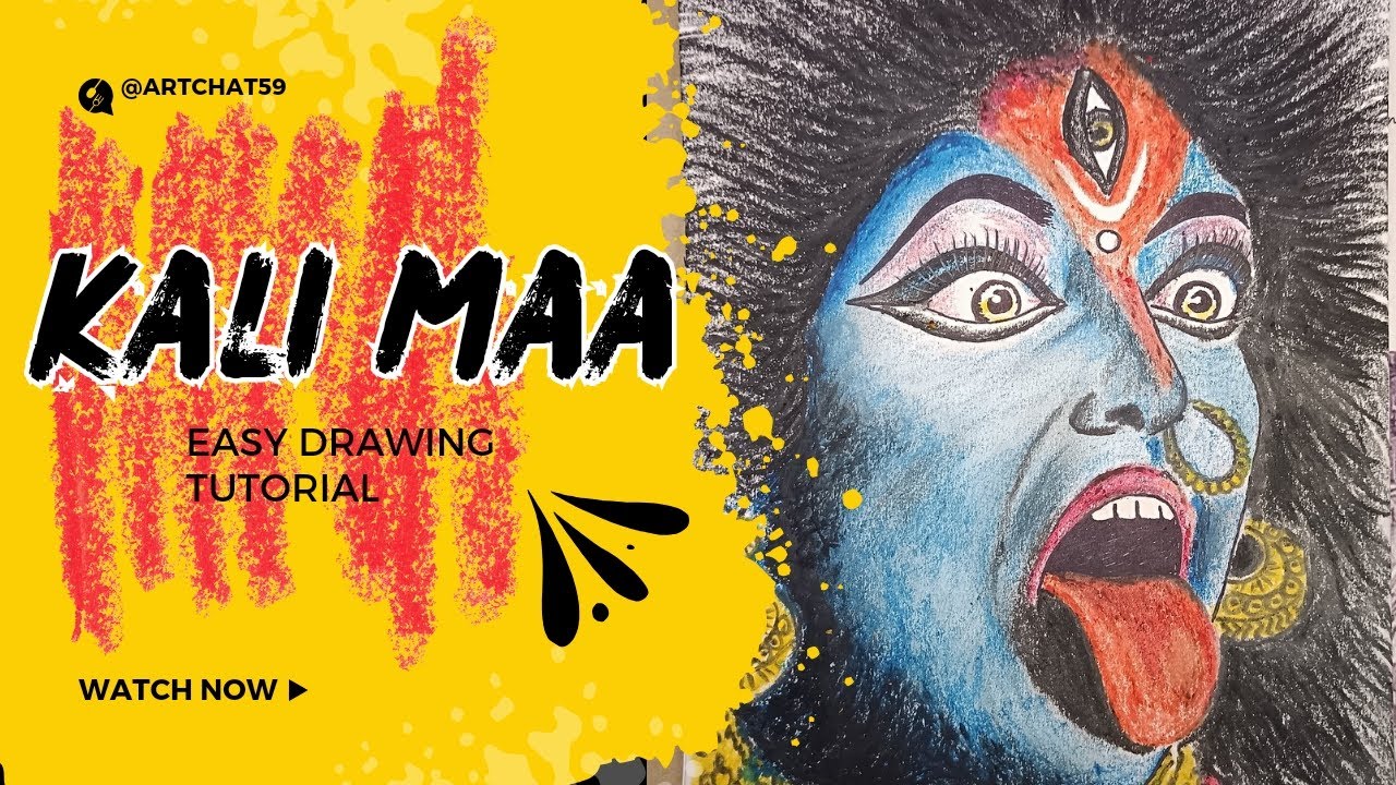 How to Draw Maa Kali|Adi Shakti @ArtChart59 #adishakti #maa - YouTube