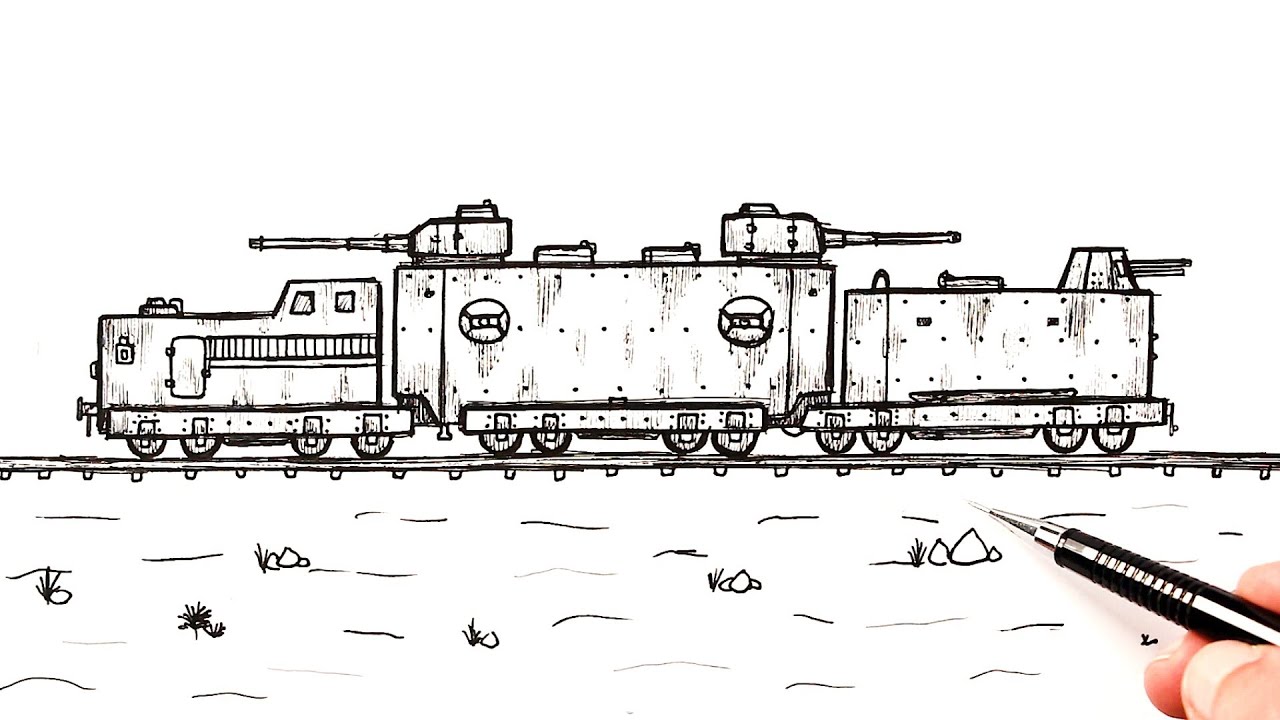 How to draw a zombie apocalypse train | Drawing lessons - YouTube