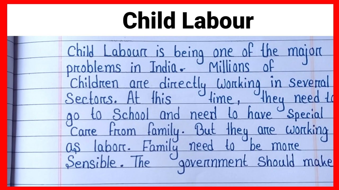 Essay On Child Labour In English|| Short Essay || @edurakib - YouTube