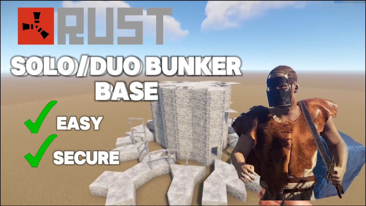 HOW TO BUILD A PERFECT EASY RUST BUNKER BASE - TUTORIAL - YouTube