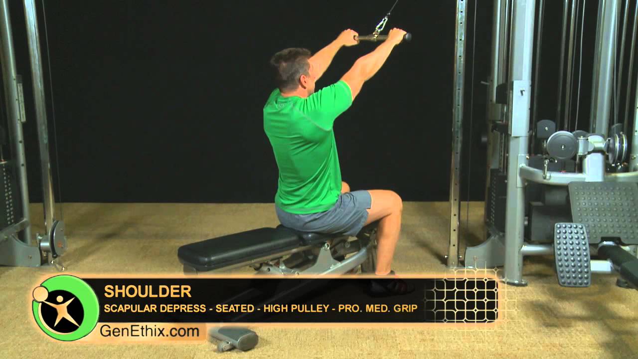 Shoulder / Scapular Depress. - Seated - High Pulley - Pro. Med. Grip ...
