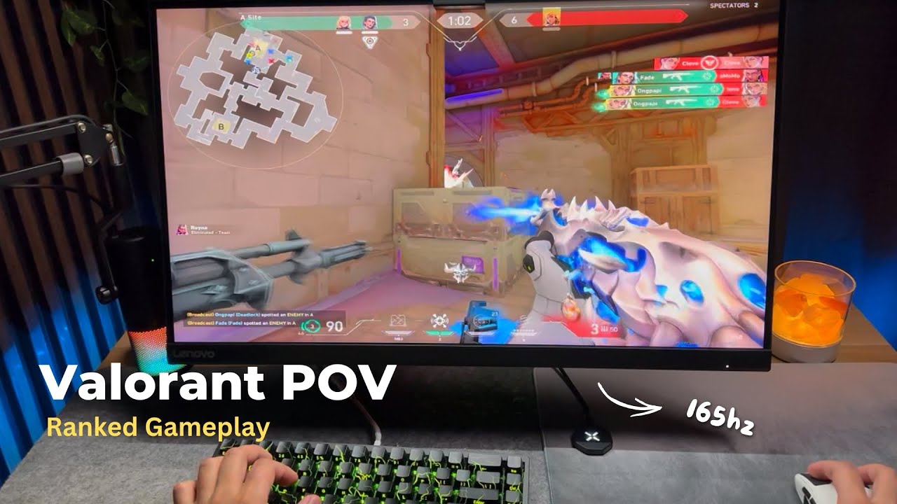 playing valorant on my 165hz monitor.. - YouTube