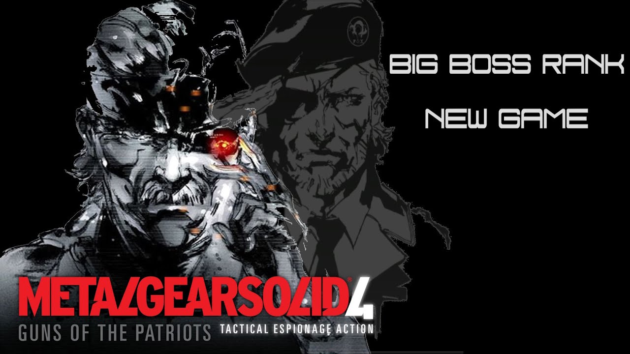 Metal Gear Solid 4 - New Game Big Boss Rank Run - YouTube