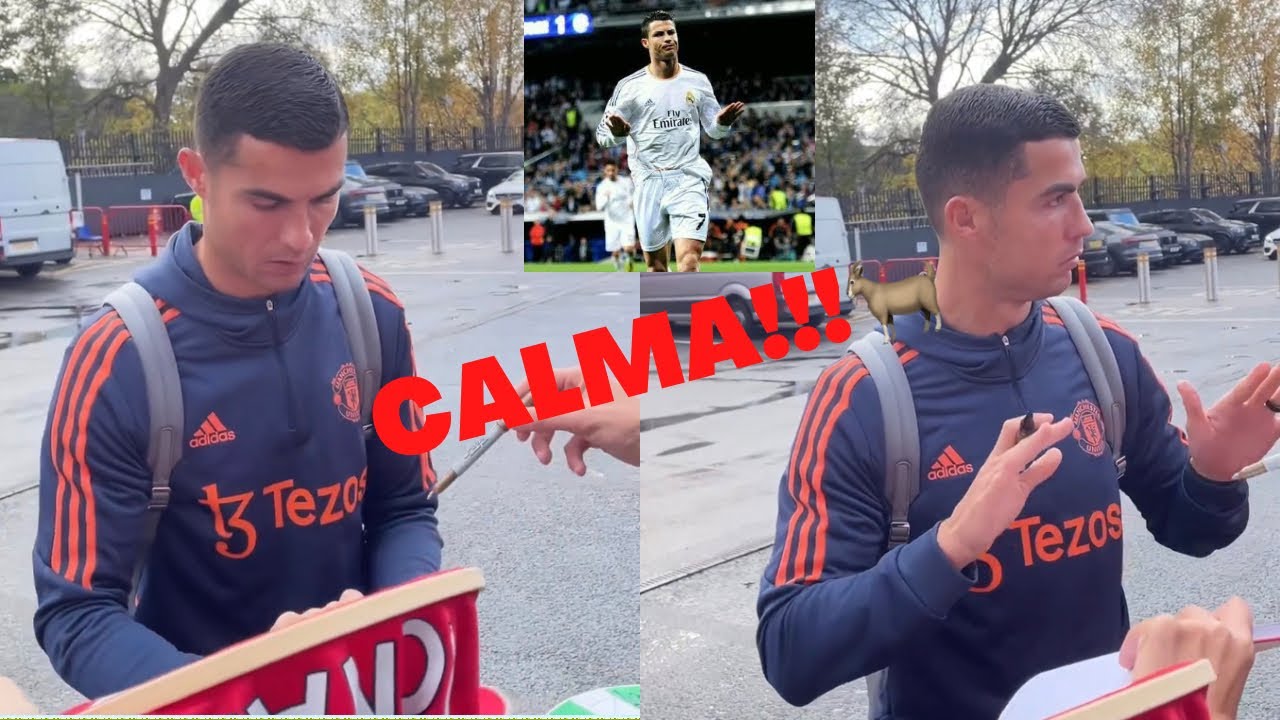 Cristiano Ronaldo telling Manchester United fans to ‘Calma Calma’ 👀 ...