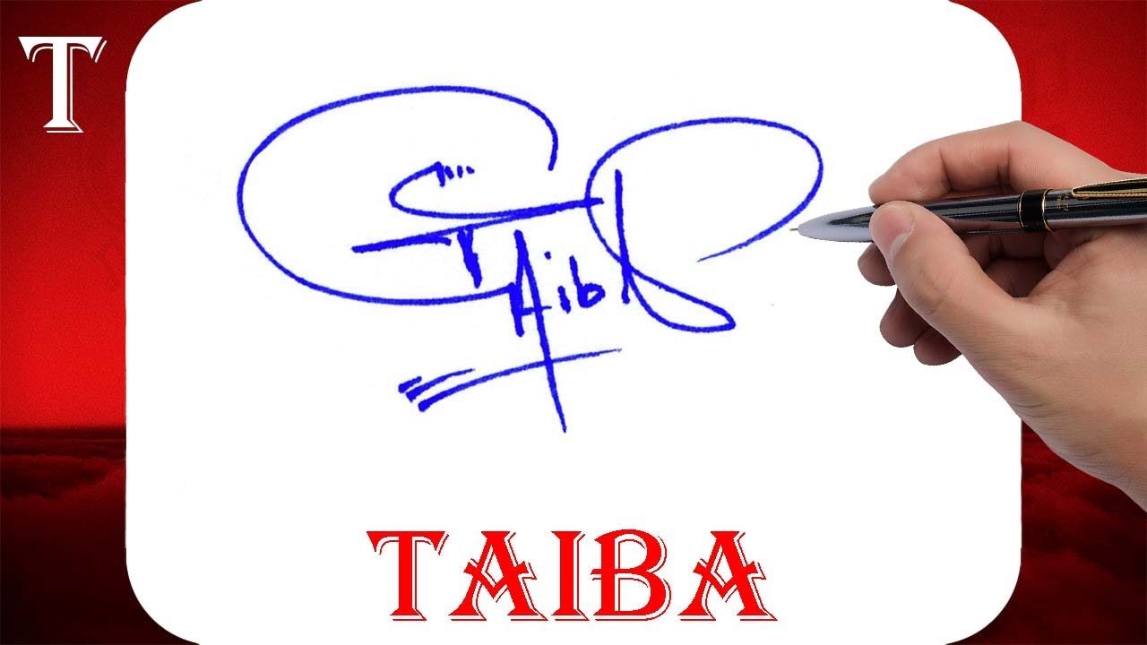 Taiba Name Signature Style - T Signature Style - Signature Style of My ...