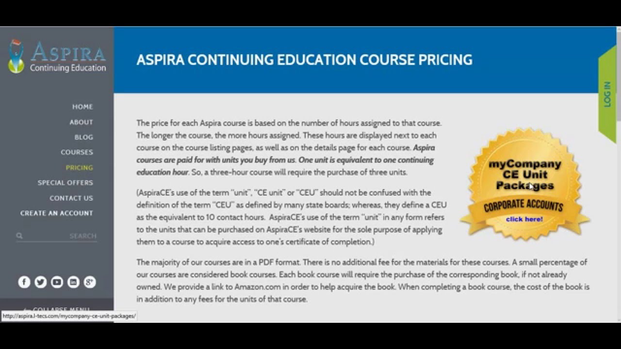 Pricing Video for Aspira Continuing Education - YouTube