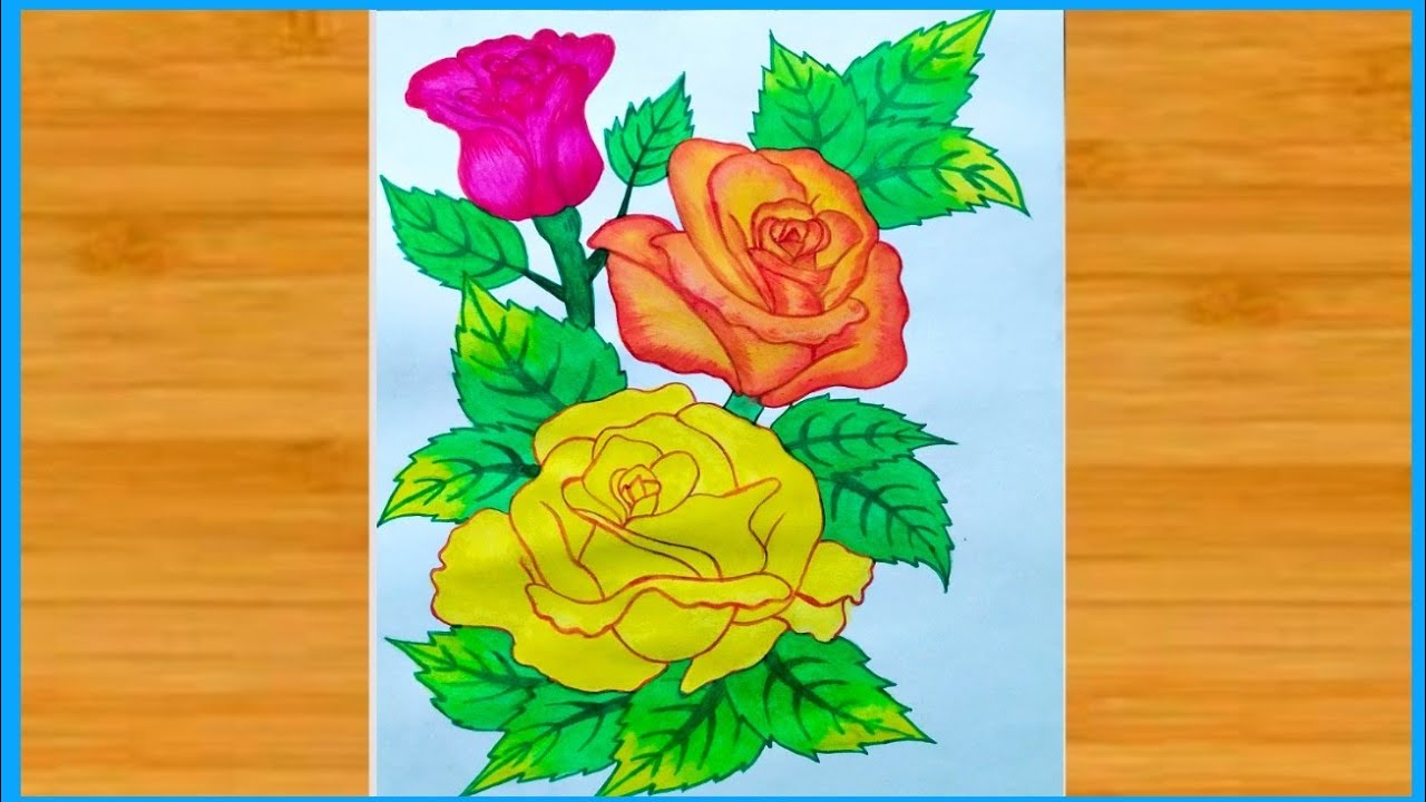 How to Make a rose flowers step by step || Gulab Ka Phool Colour full ...