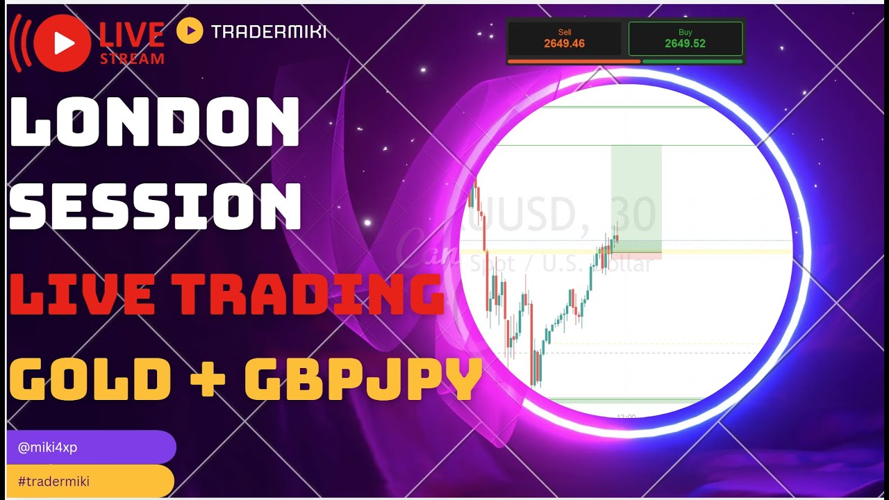 GOLD + GBPJPY Forex Trading Live - Fri 25th Oct - Lets goo!! - YouTube