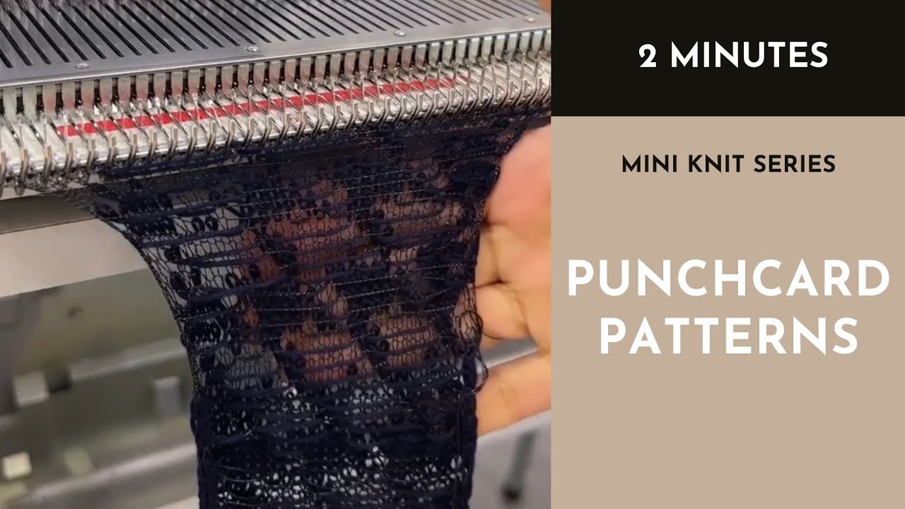 Machine Knitting in 2 minutes - Punchcard Pattern 3 ways - YouTube