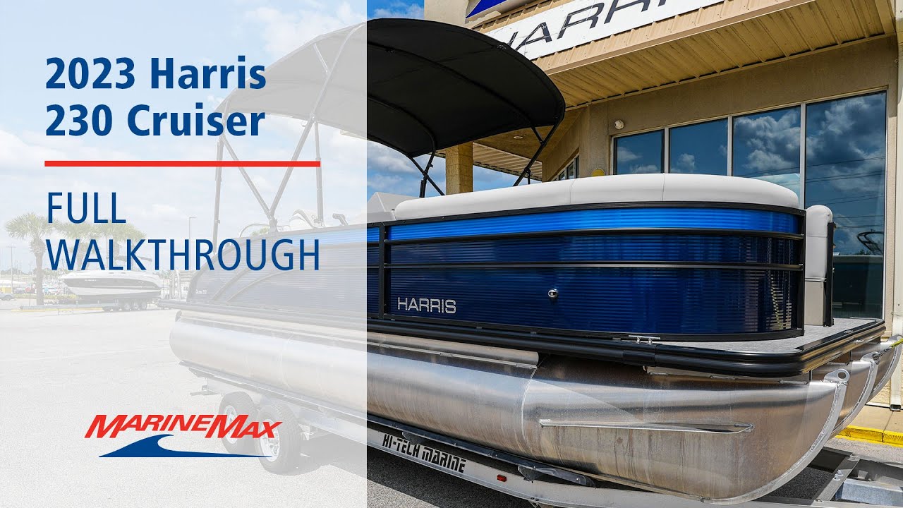 LUXURY TRITOON HARRIS 230 CRUISER | MarineMax Panama City Beach - YouTube