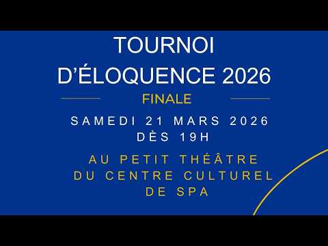 60ème tournoi d'Eloquence Spa - Finale