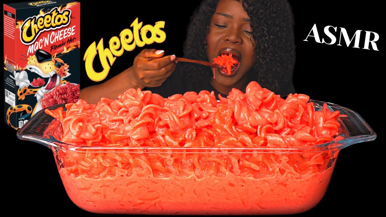 ASMR CREAMY CHEESY HOT CHEETOS MAC N CHEESE PASTA MUKBANG |Eating ...