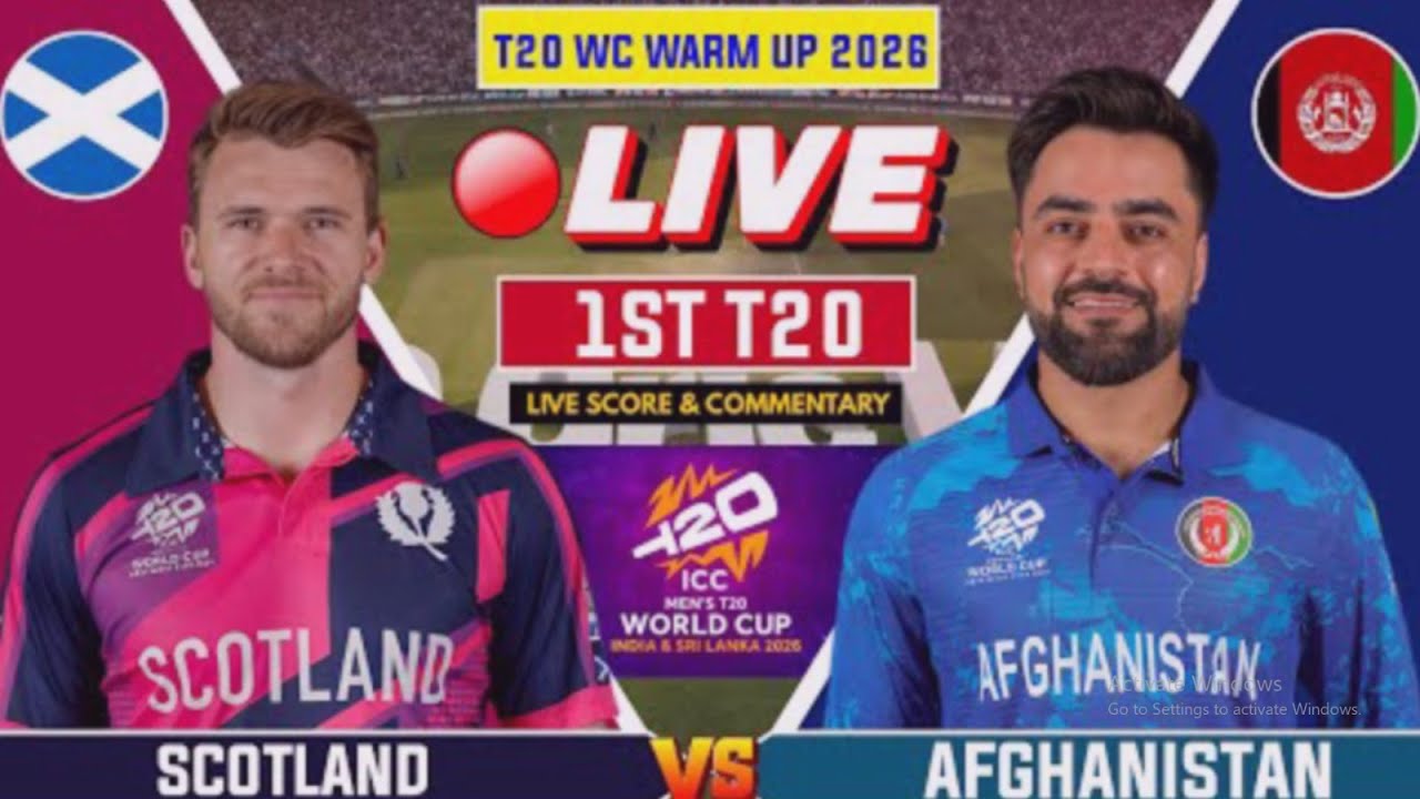 🔴| Scotland vs Afghanistan | 1st T20 Score & Commentary | cricket match ...