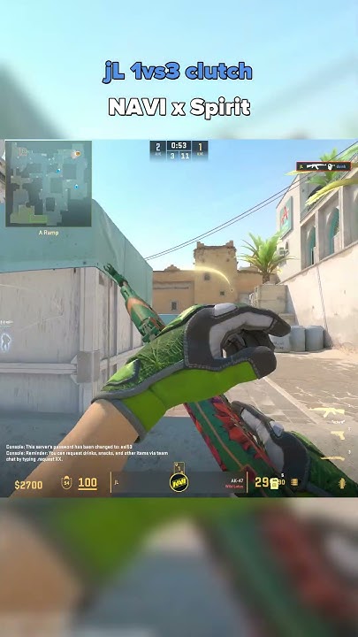 🔥 jL AMAZING 1vs3 clutch NAVI vs Spirit (dust2) #shorts #cs2 @ ESL Pro League Season 20 - YouTube