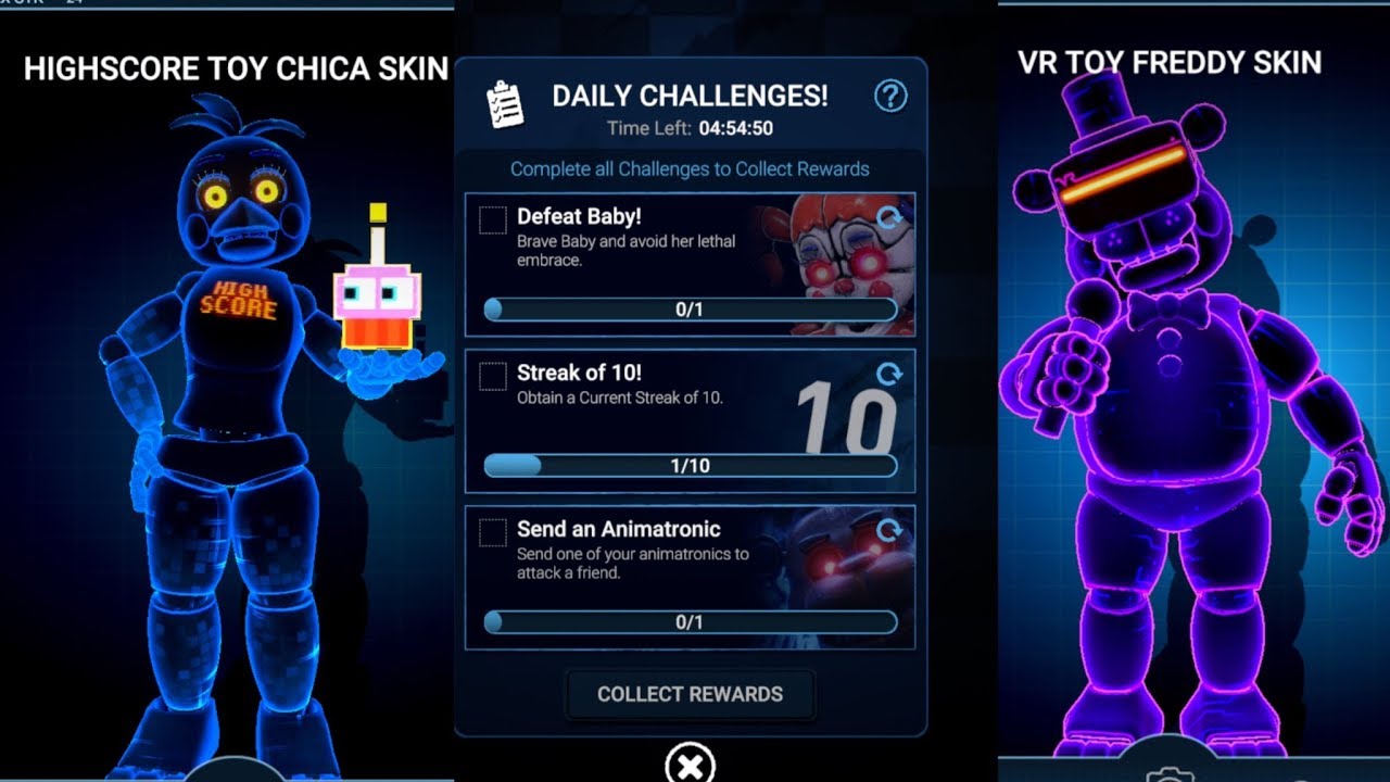 LIVE FNAF AR | COMPLETING TODAYS DAILY CHALLENGES & ARCADE MAYHEM EVENT ...