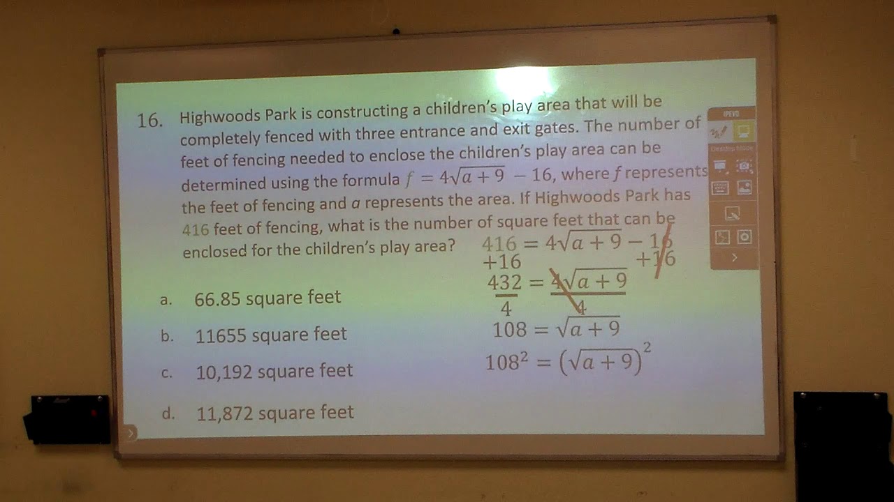 Application of Square Root Functions Test Review 16 - YouTube