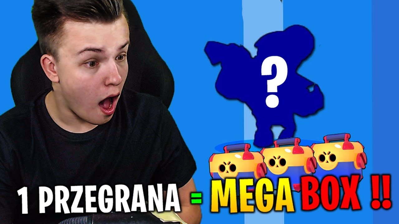 PRZEGRYWASZ = MEGA BOX !! CHALLENGE BRAWL STARS Z JACOB EM !! - YouTube