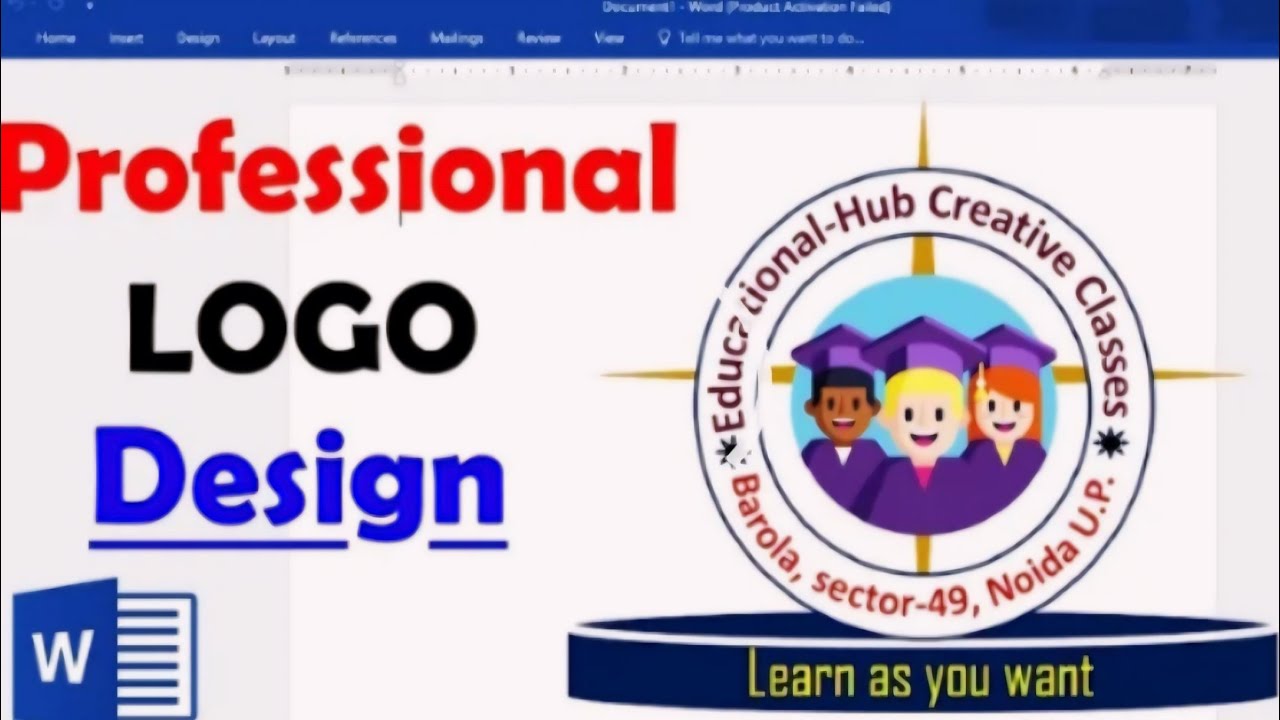 How to Design a Logo in Microsoft Word - YouTube