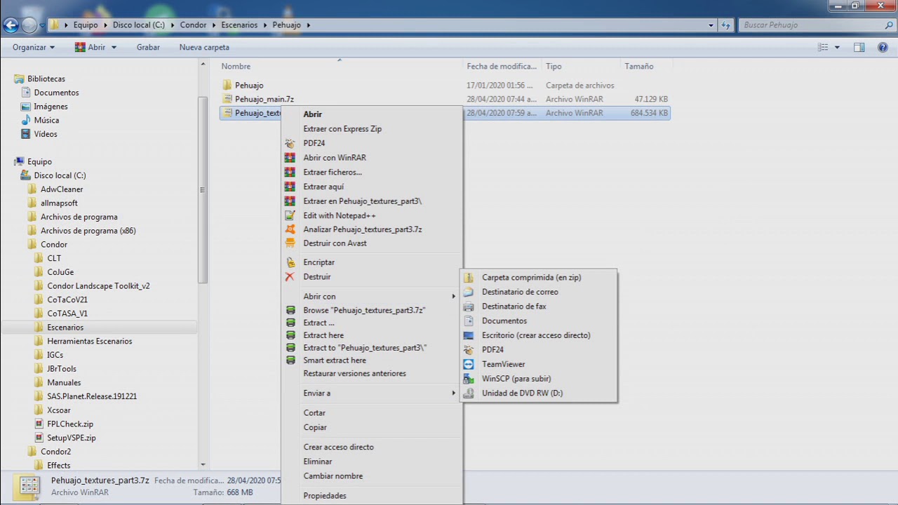 Instalar escenarios Condor 2 - YouTube