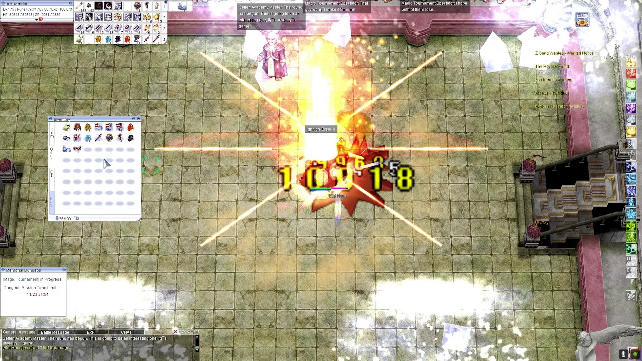 Critical Rune Knight VS Fenrir Full Run Geffen Magic Tournament ...