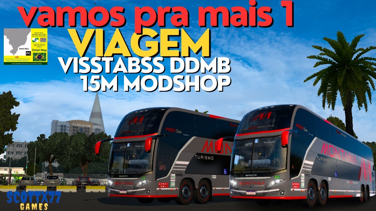 VIAGEM NO VISSTABUSS-DDMB-15 MODSHOP...MAPA DETAIL MAP, ETS2 1.47 - YouTube