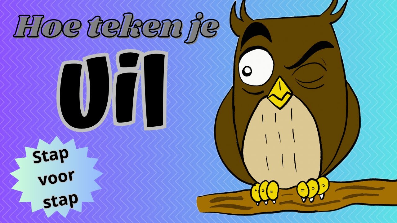 Hoe teken je een Uil | eenvoudig tekenen | stap voor stap - YouTube