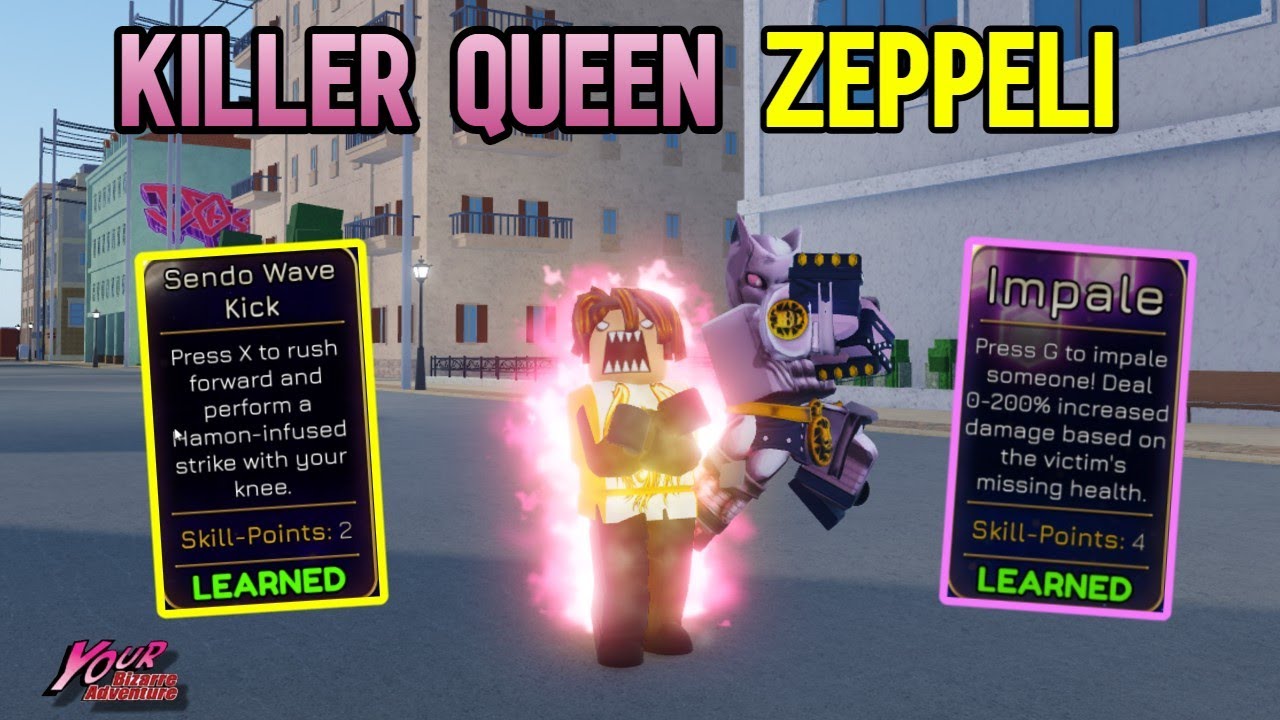 [YBA] Killer Queen Zeppeli Hamon is UNIQUE... - YouTube