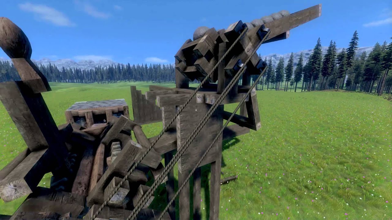 Medieval Engineers - Gatling Rapid Fire Catapult! - YouTube