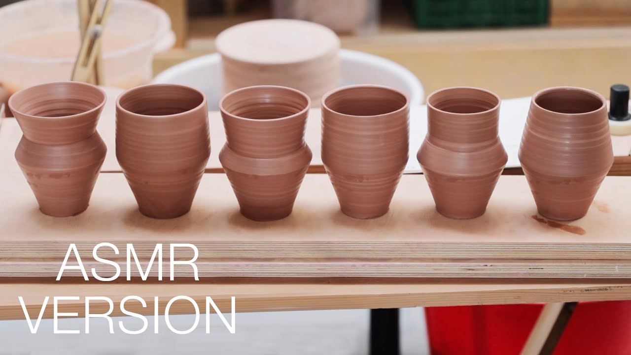 How I Make Angular Stoneware Vases with Linear Markings — ASMR Version ...