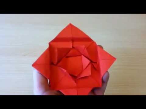 Origami Rose selber falten / Oregami Rose falten - YouTube