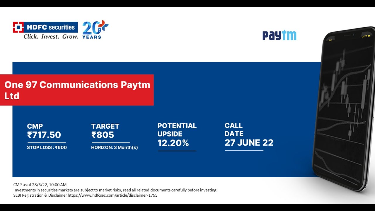 Stock Recommendation – One 97 Communications Paytm Ltd - YouTube
