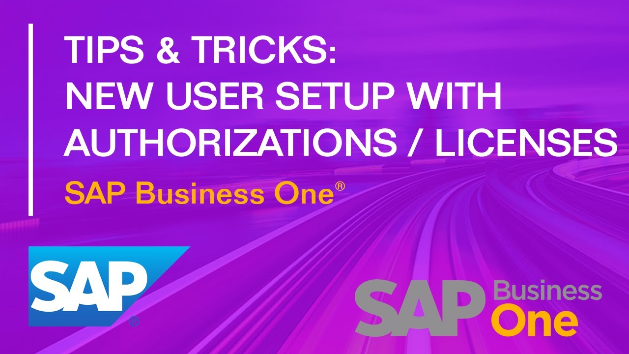 New User Setup with Authorizations and Licenses - SAP Business One ...