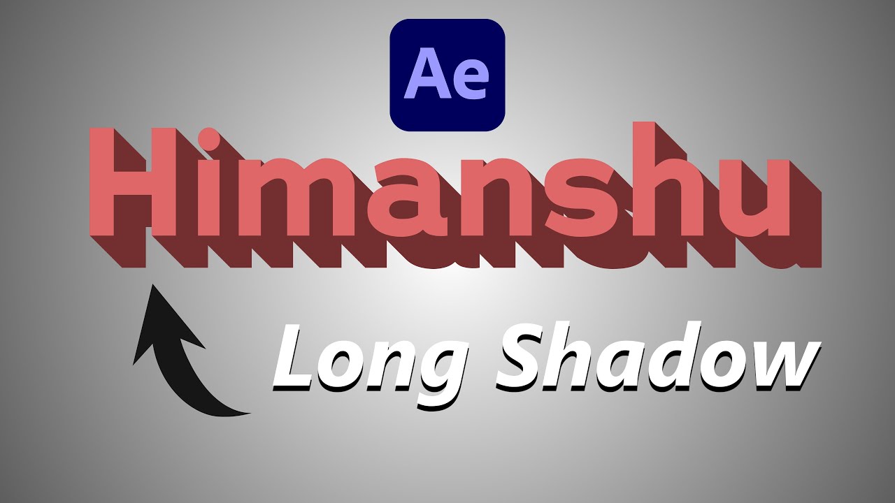 How to make a long shadow in after effect without a plugin - YouTube
