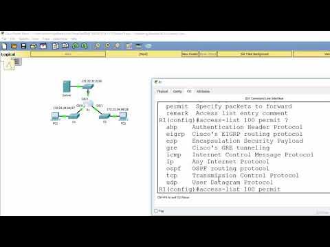 1 Configure an extended numbered ACL - YouTube