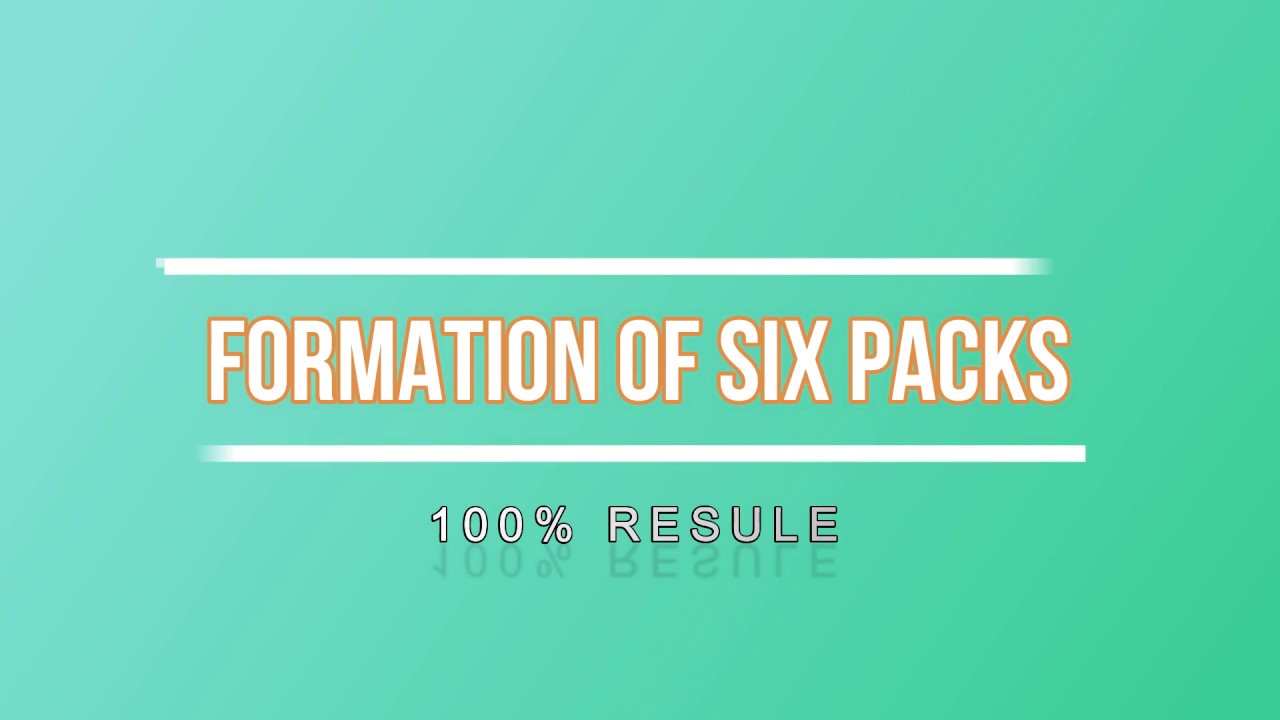HOW TO MAKE SIX PACKS[Formation of six packs] - YouTube