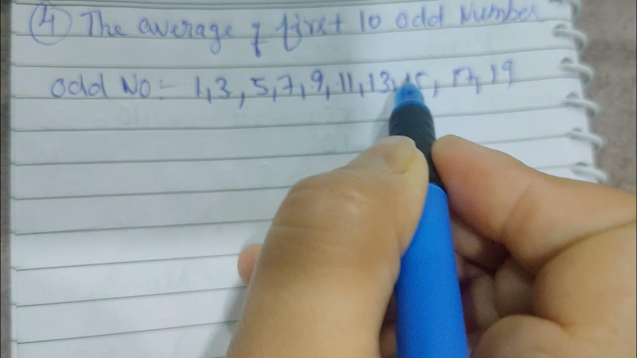 Average Of First 10 Odd Numbers Learnmathematics Numbersystem average-of-first-10-odd-numbers-learnmathematics-numbersystem