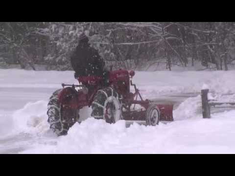 Farmall Cub Plowing Snow - YouTube