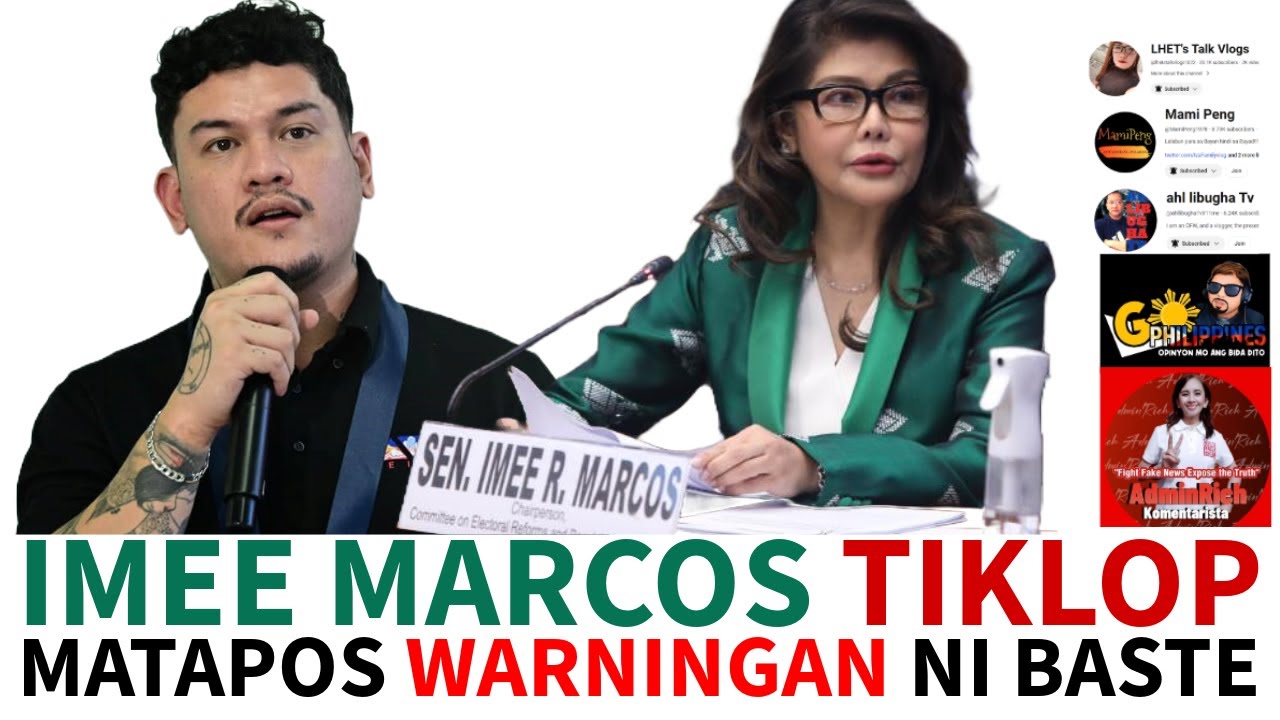 SEN IMEE MARCOS NATAKOT KAY MAYOR BASTE - YouTube