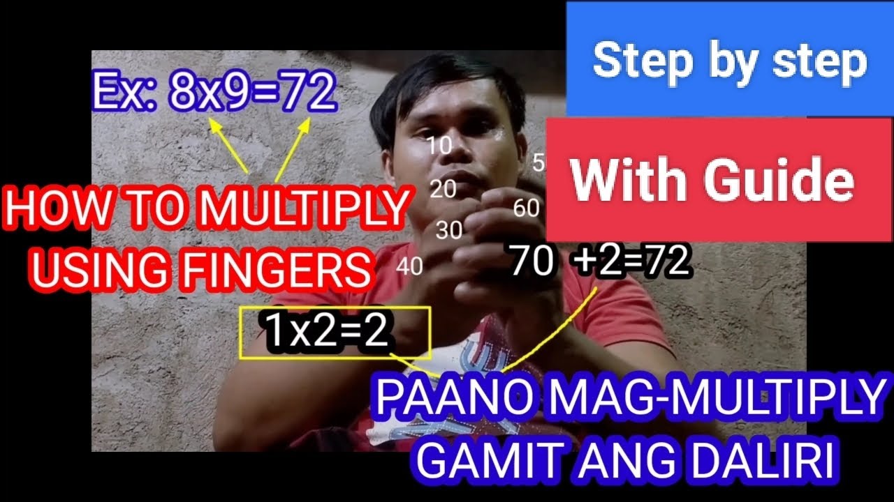 PAANO MAG-MULTIPLY GAMIT ANG DALIRI(How to Multiply using Fingers)# ...