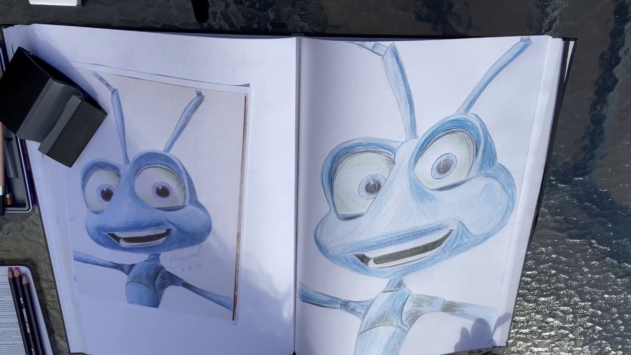How To Draw A Bugs Life From Disney - Lesson # 3 Part 7 - YouTube