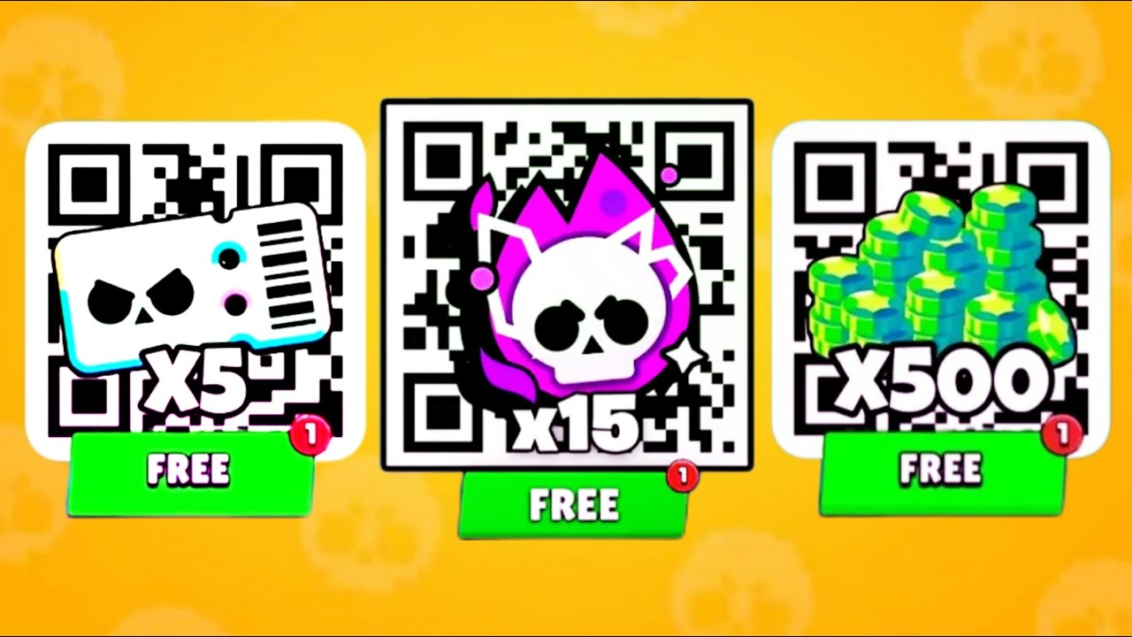 FREE🎁 X2000 GEMS FOR FREE QR CODE IN BRAWL STARS 🤯 - YouTube