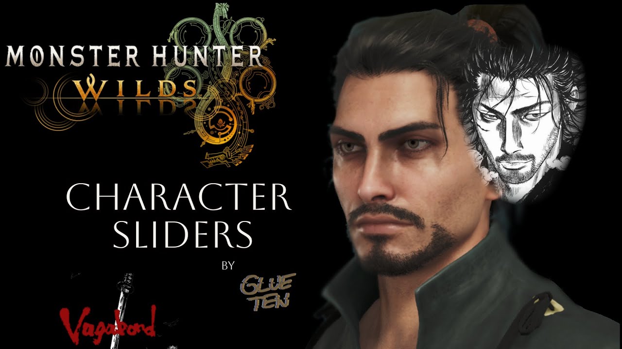 Monster Hunter Wilds character creation: Musashi sliders (vagabond ...