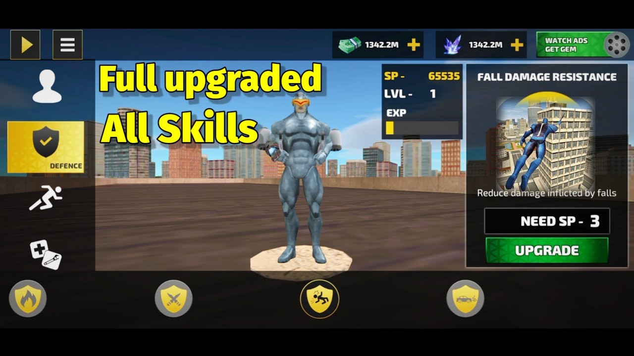 Full uprgaded all skills in Rope hero ll Talent Gamerz - YouTube
