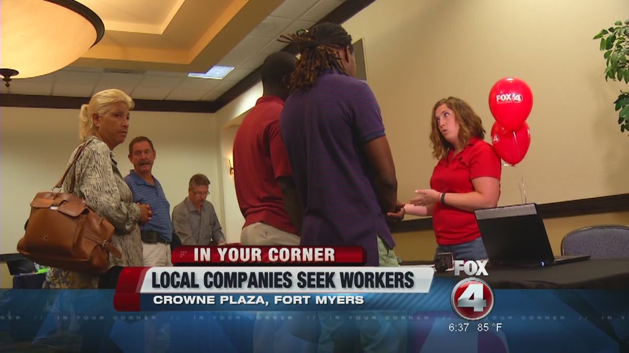 Fox 4 sponsors mega job fair in Fort Myers - YouTube